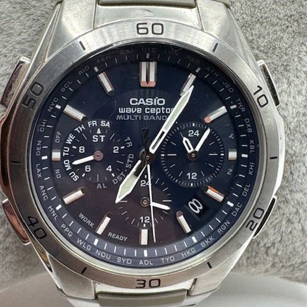 Men's Casio WVQ-M410 Tough Solar Wave Ceptor Chronograph Date Watch ...