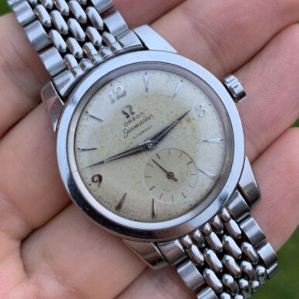 1954 Omega Seamaster 2576-8 Bumper - beefy lug no holes breguet ...