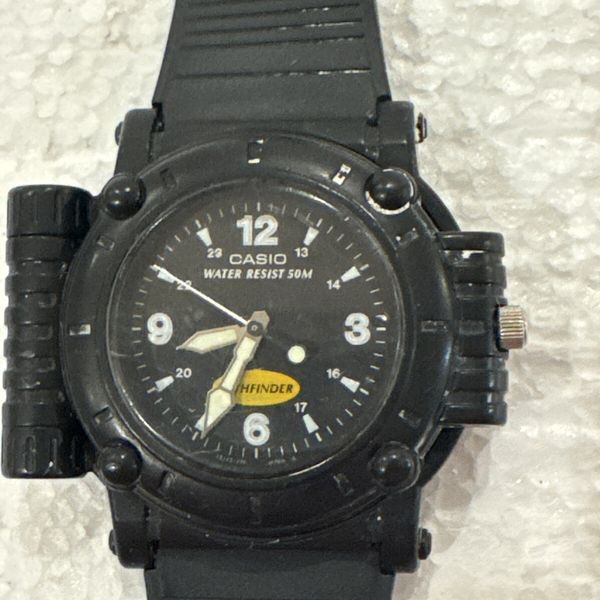 Vintage Casio Pathfinder MW-43 Analog Watch W/ Built In Compass ...