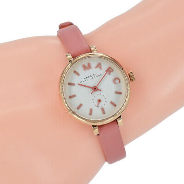 Marc Jacobs Women's Watch Sally MBM1355 Pink Leather Bracelet Watch ...
