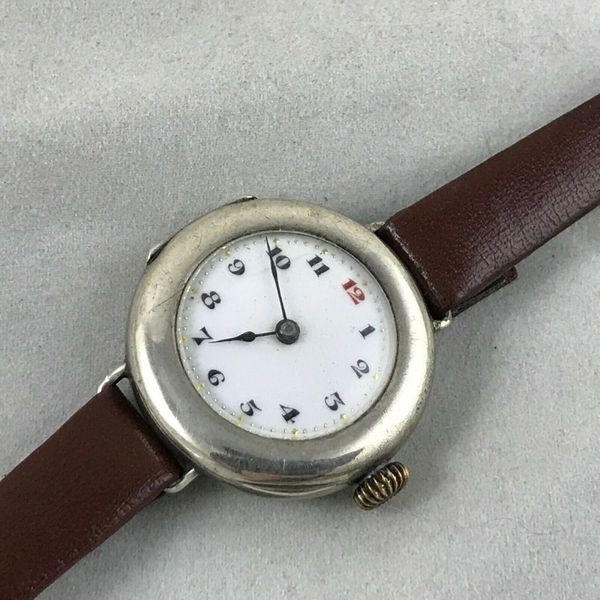 Rolex Antique Vintage 1914 WWI Sterling Silver Officer Trench Pocket ...