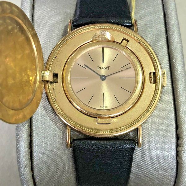 Vintage Piaget 18k YG 1904 Gold Coin Flip Up Men's Watch | WatchCharts ...