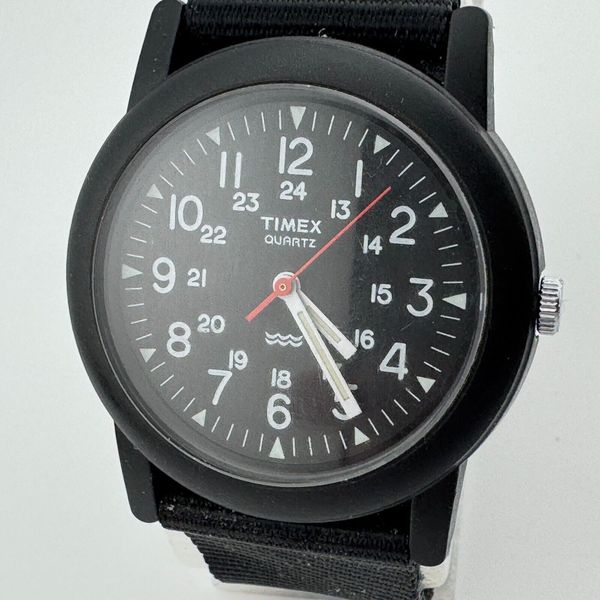 Timex Military Field Quartz Watch Unisex Black Resin Nylon Analog New ...