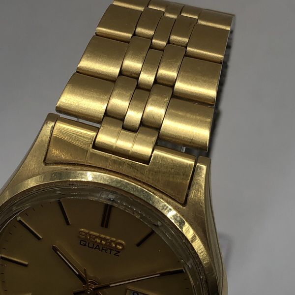 Vintage Seiko Men 5H23-7009 Day Date Gold Tone 34mm Quartz Analog Watch | WatchCharts Marketplace