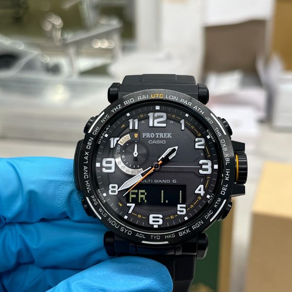 Casio Pro Trek Men's Tough Solar Triple Sensor Atomic 52mm Watch PRW-6600Y | WatchCharts Marketplace