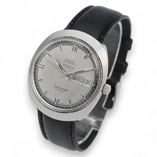 OMEGA SEAMASTER TURLER COSMIC 166035-TOOL 107 DAY DATE AUTOMATIC WRISTWATCH | WatchCharts ...