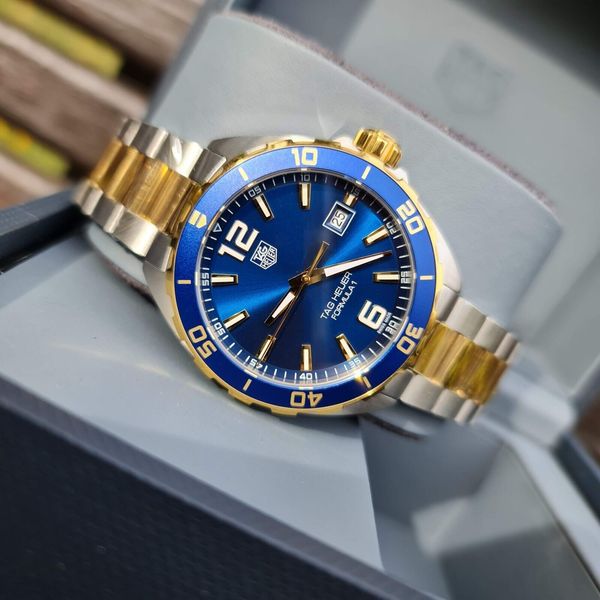 New UNWORN FULL SET Tag Heuer WAZ1120.BB0879 Formula 1 Two-Tone Mens Watch | WatchCharts Marketplace