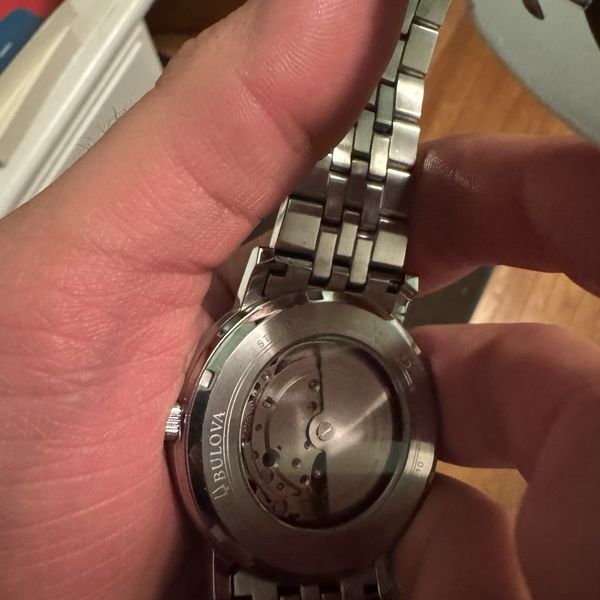 Bulova 96C132 Classic Stainless Steel Black Dial Men's Wristwatch ...