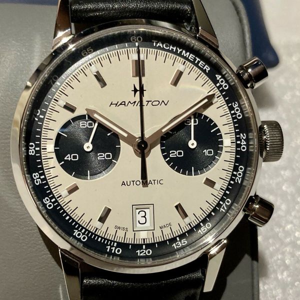 Hamilton H38416711 Intra-Matic Automatic Chronograph Panda Dial ...