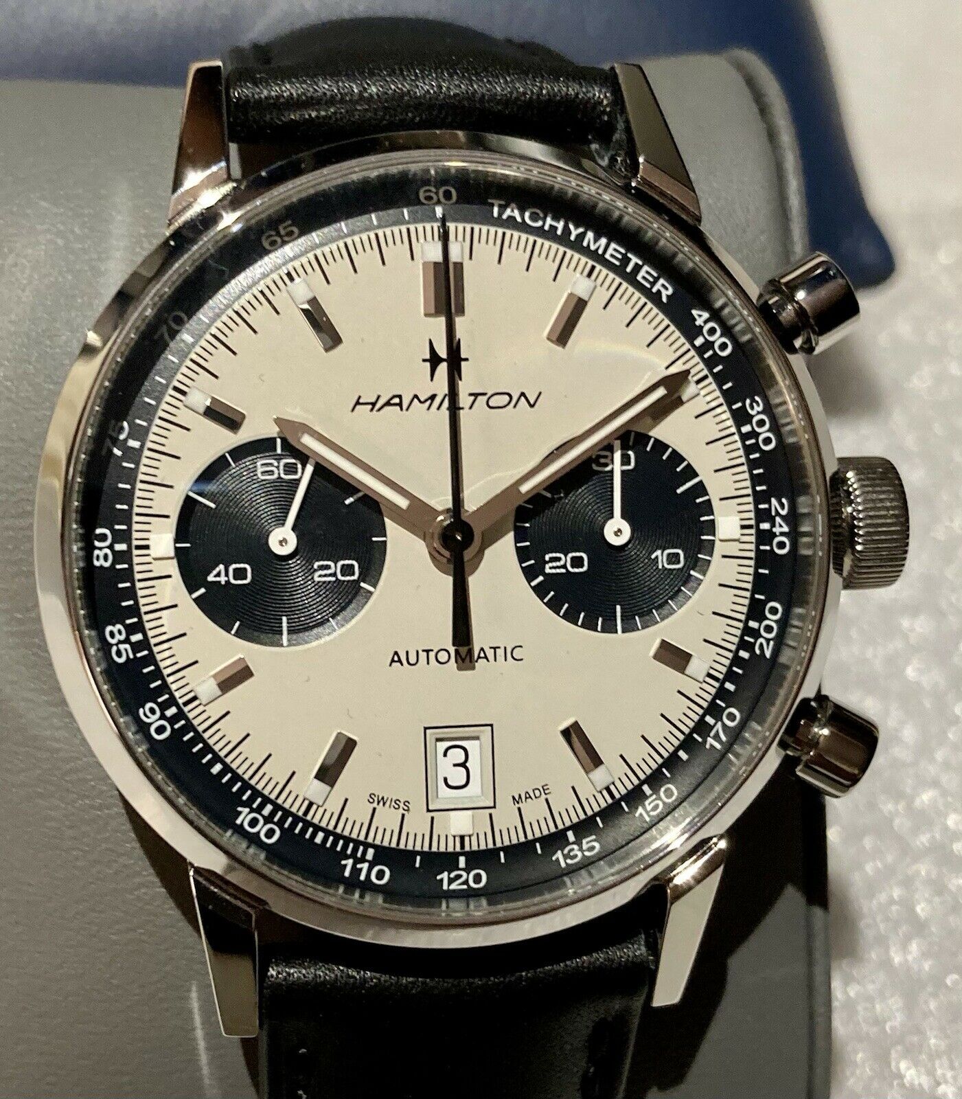 Hamilton H38416711 Intra-Matic Automatic Chronograph Panda Dial ...