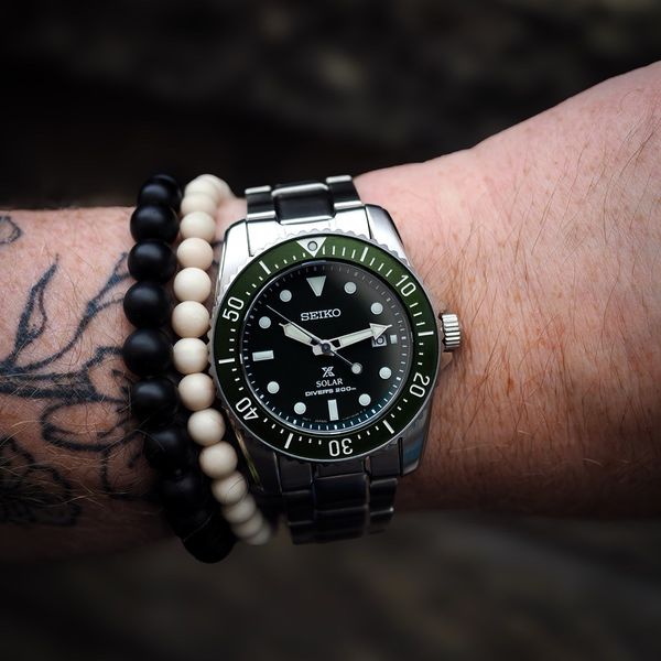 Seiko Prospex SNE583P1 Green Solar Diver 38.5mm Watch 200m RARE ...