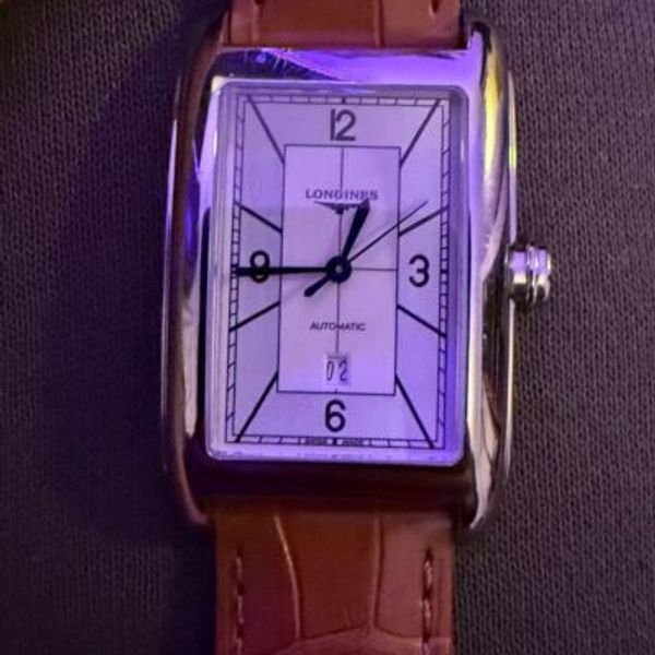 longines mens watch tan brown leather strap | WatchCharts Marketplace
