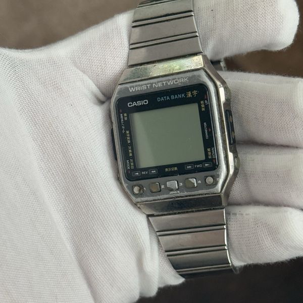 Rare Vintage Casio DKW-100 Data Bank Kanji Menâ s Digital Watch JDM 80s ...