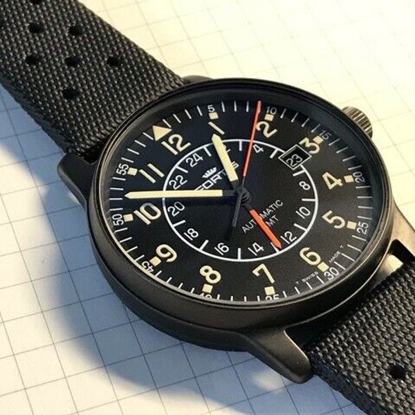 Fortis Flieger Pilot PVD GMT 40mm ref 596.18.148 | WatchCharts Marketplace