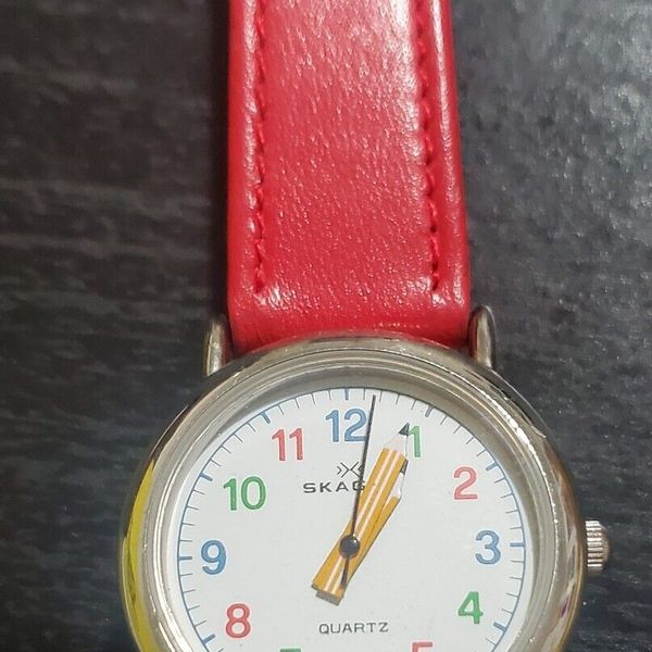 Skagen Denmark 1016 Women Teacher/Student Pencil Hand Round Dial Quartz ...