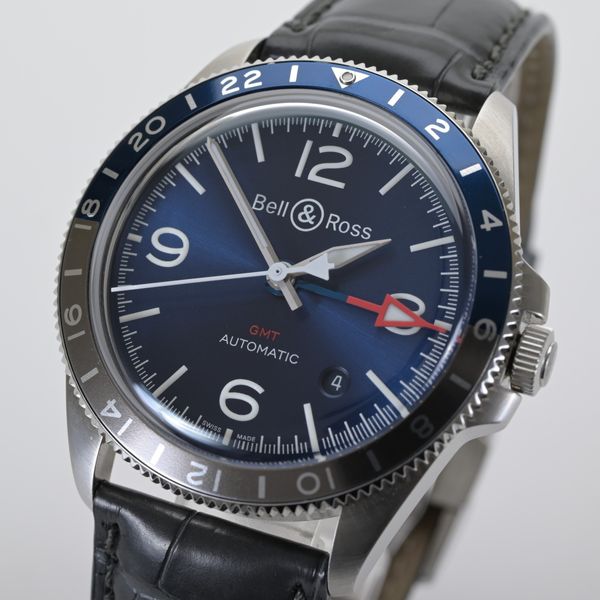 Bell & Ross BRV2-93 GMT Blue Dial 41mm Automatic Exhibition Back Men's ...