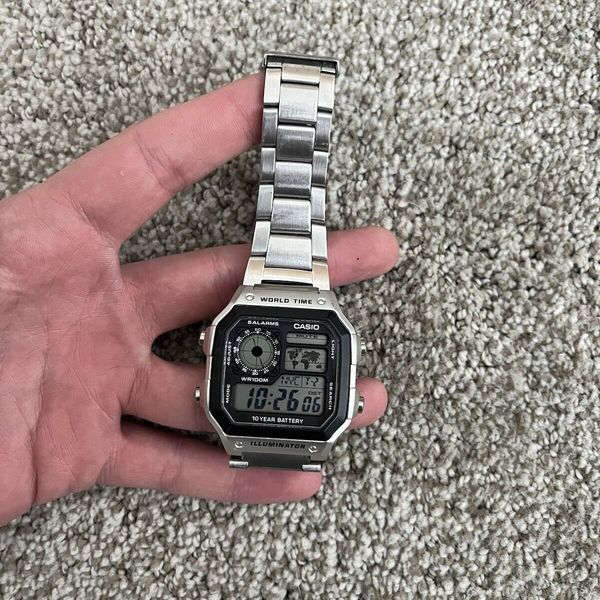 CASIO WORLD TIME ILLUMINATOR (AD1200-WH) MULTI-FUNCTION DIGITAL ...