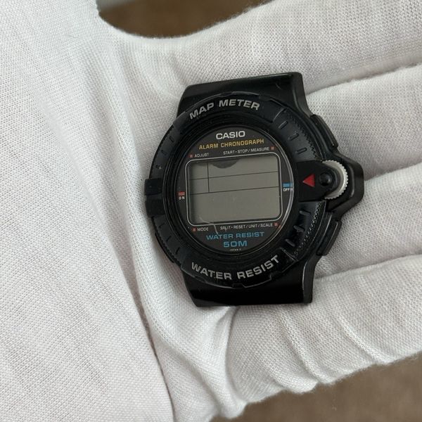 Rare Vintage Casio MAP-100 Map Meter Menâ s Digital Sports Watch Module ...