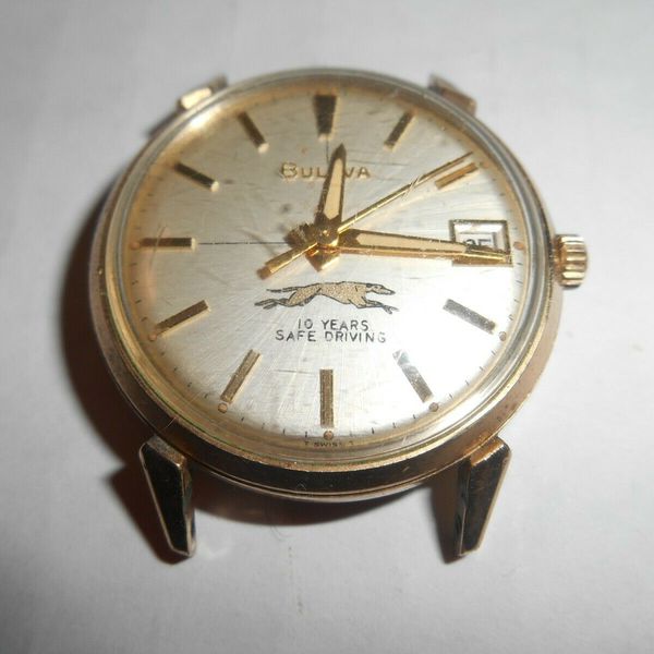 Vintage men’s Bulova 17j automatic Greyhound Lines bus driver 10 y ...