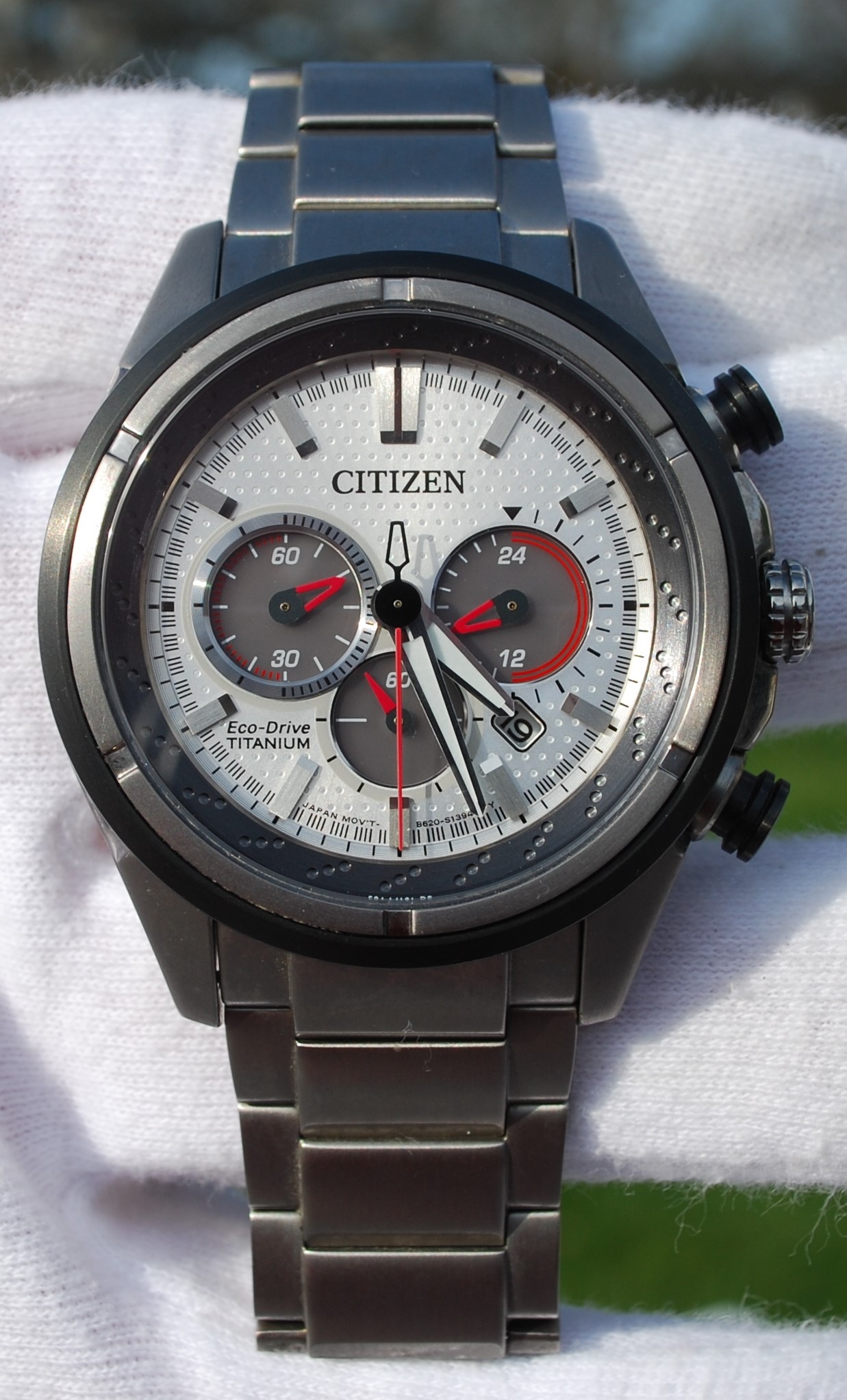 Rare Citizen Eco-Drive Super Titanium Chronograph Watch w/Sapphire ...