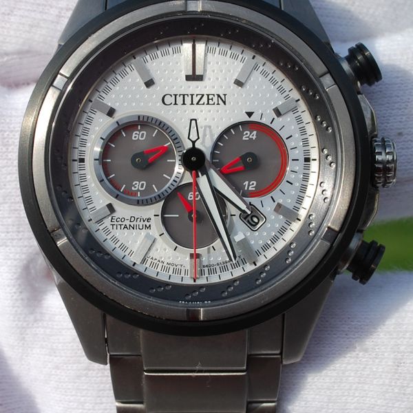 Rare Citizen Eco-Drive Super Titanium Chronograph Watch w/Sapphire ...