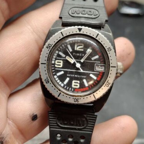 Timex Sprite Diver Mens And Boys Vintage 1970s Mechanical Handwind Dive ...