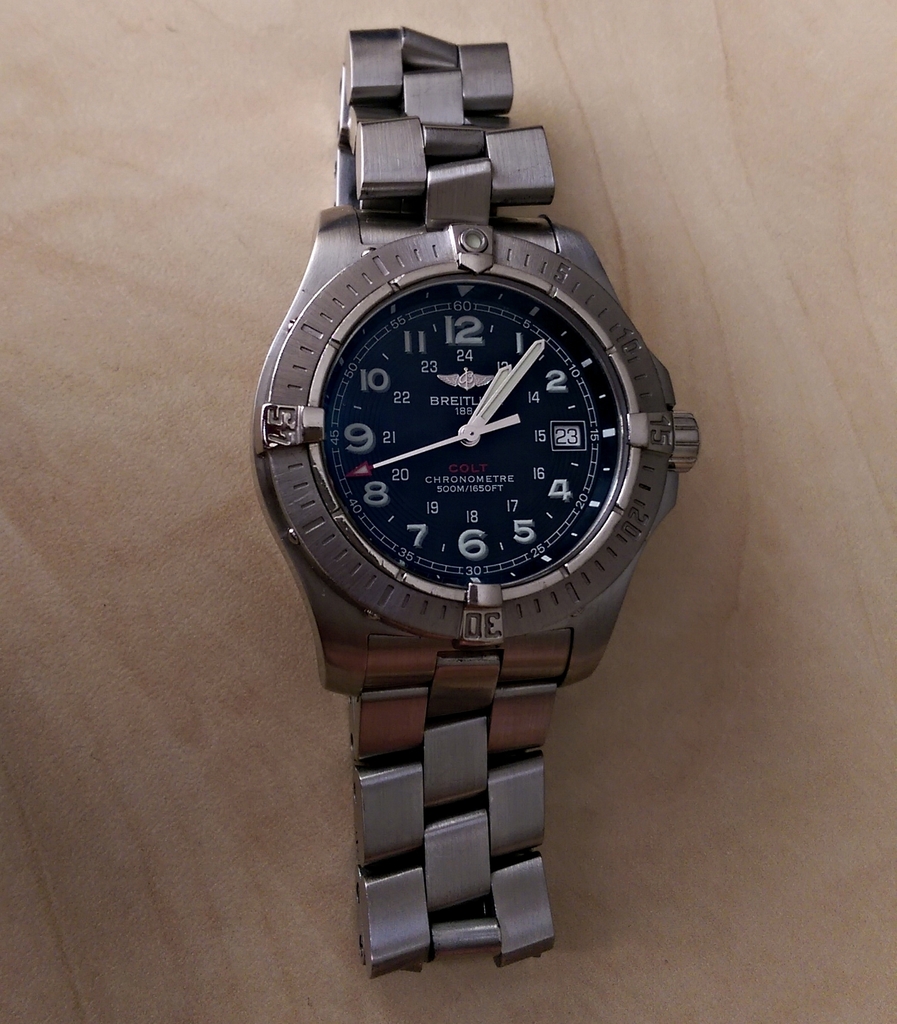 REDUCED + BONUS*** Breitling Colt Quartz II Black Dial A74380 on ...