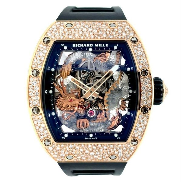 Richard Mille Jackie Chan Sapphire Dragon Rose Gold Snow Set Diamonds ...