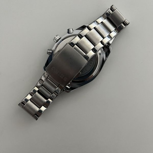 Seiko Prospex SpeedTimer Solar Watch White Dial Steel Strap 39mm Mod ...