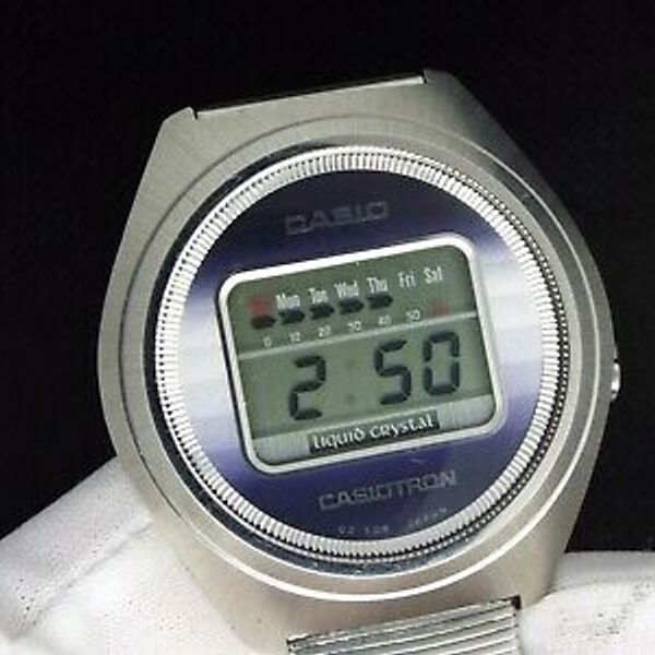 Rare CASIO Vintage Digital Watch 1970s CASIOTRON WORKING 02 504 LIQUID CRYSTAL | WatchCharts ...