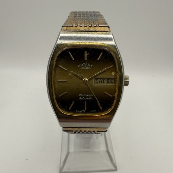 Vintage Rotary Automatic 25J Menâ s Watch â ETA 2838 Movement â Running ...
