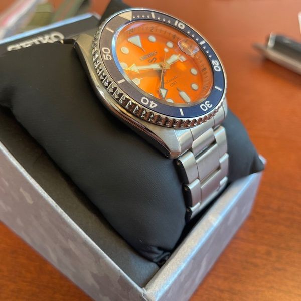 SSK005 GMT Seiko Orange with Blue Bezel | WatchCharts Marketplace