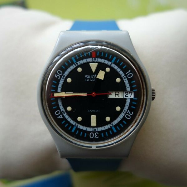 Vintage 1985 Swatch Watch Calypso Diver GM701 Blue Grey | WatchCharts ...