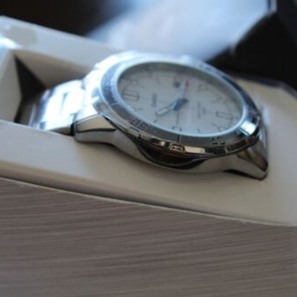 Casio Men's Stainless Steel Watch, WR 50m, Date. White Dial - MTPVD01D ...