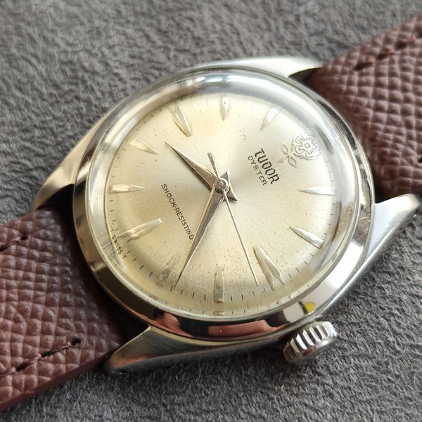 Vintage Tudor Oyster 7934 Hand-Winding Champagne Gold Dail Big Rose ...