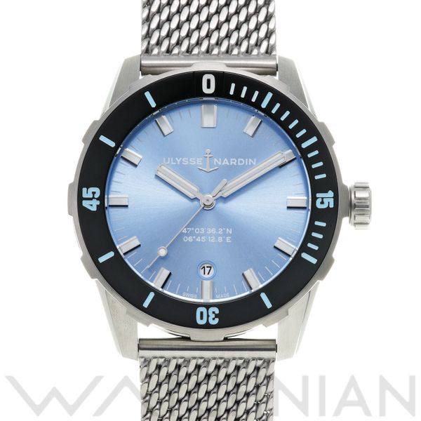 [Used] Ulysse Nardin Diver 42 Handa 8163-175/93-J Sky Blue Men's Watch ...