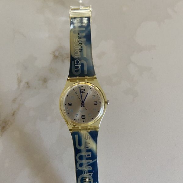 Rare 2004 Blue Swiss Made Swatch Watch Vintage Swatch Non Working For ...