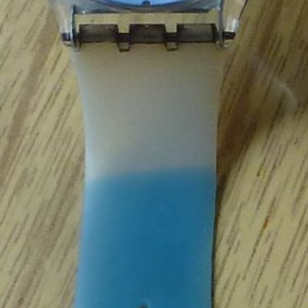 SWATCH 2002 JELLY SKIN WATCH ' BLUE ' SFN 10 5 N/BATT KEEPING TIME ...