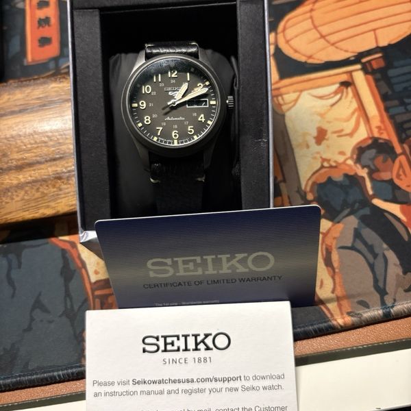 Seiko 5 Sports Collection Black Dial Black Ion Finish Watch for Men ...