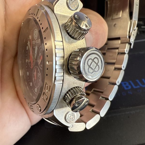 Deep Blue Precision Diver Juggernaut 1000 Quartz Chronograph Watch S/S ...