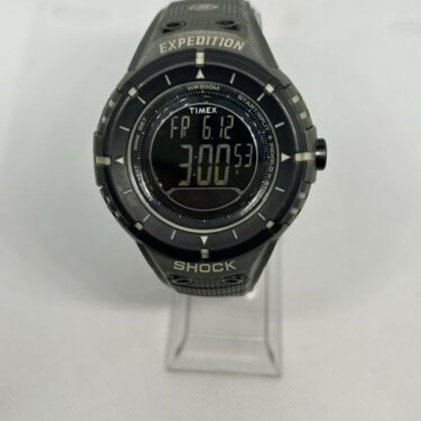 Timex T49612 Men's Olive Green Expedition Shock Digital Compass Watch ...