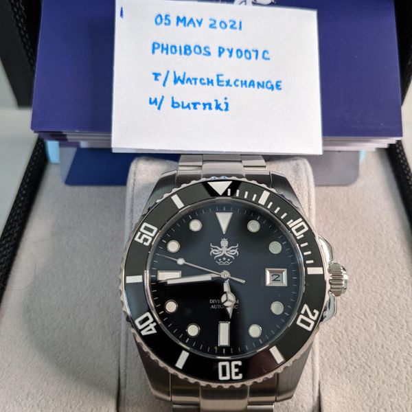 [WTS] Phoibos PY007C - Black dial, ceramic bezel | WatchCharts