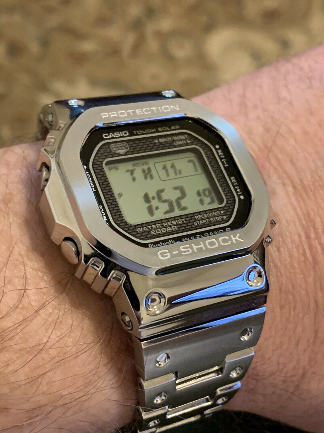 Authentic Men's G-Shock Casio Digital Stainless Steel Watch GMWB5000 ...