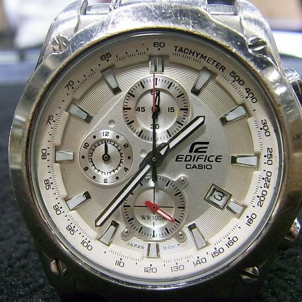 All Original Casio Stainless Steel Man's Chronograph WR 100M Watch ...