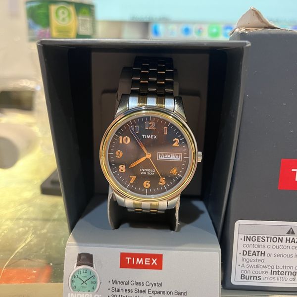 Timex Men's WR 30M Indiglo Expansion Band Watch NOS Water Resistant 10 ...