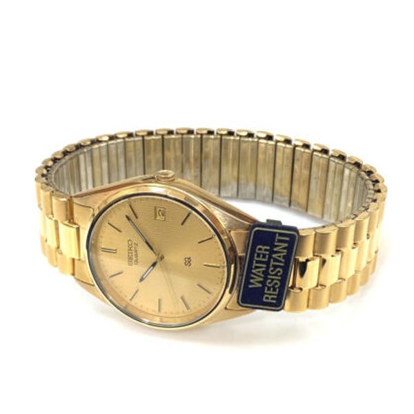 Vintage Seiko Jubilee S2 Quartz Date Gold Tone DUMMY Watch, 5Y22-8A09 8A0L | WatchCharts Marketplace
