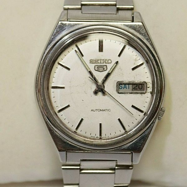 Men's Vintage 1970'S SEIKO 5 7009-3140 Silver Dial Watch - 254 | WatchCharts Marketplace
