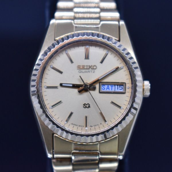 Vtg SEIKO SQ 3E23-0A60 Watch Women Presidential Day Date Japan NEW ...