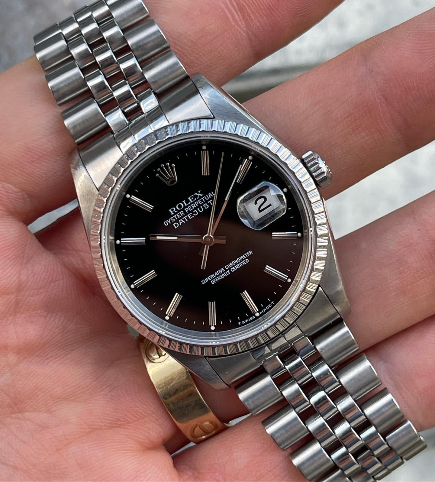 [WTS] Rolex Datejust 36mm Reference 16220 Black Dial/Steel Bezel ...