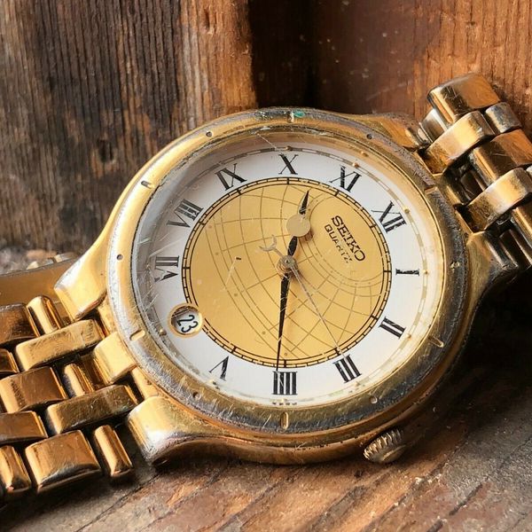 AUTHENTIC Nice Vintage Gents SEIKO QUARTZ 7N42-7020 Date Quartz Watch ...